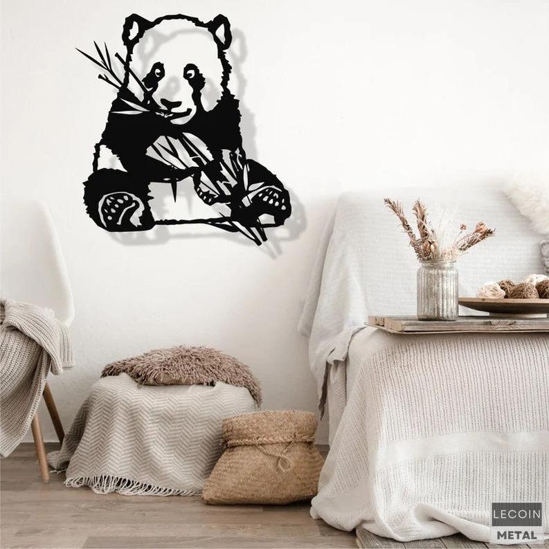 Metal Panda Wall Art